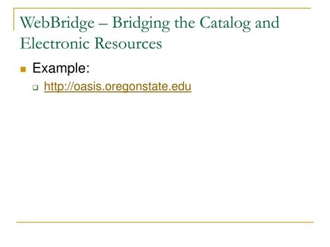 ppt webbridge beyond the basics powerpoint presentation free