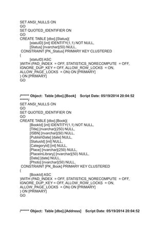 Database Scripts Rtf