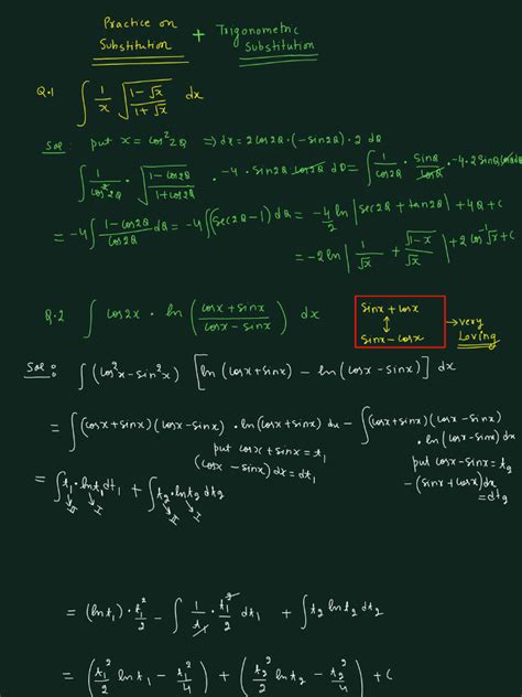 indefinite integration 10 pdf