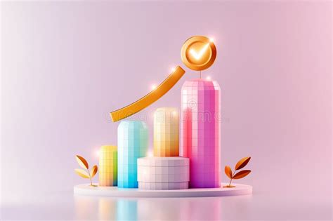 A Vibrant 3d Representation Of A Growth Chart Showcases Increasing Data