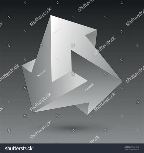 Impossible Shape 3 Unreal Arrows Abstract Stock Vector Royalty Free