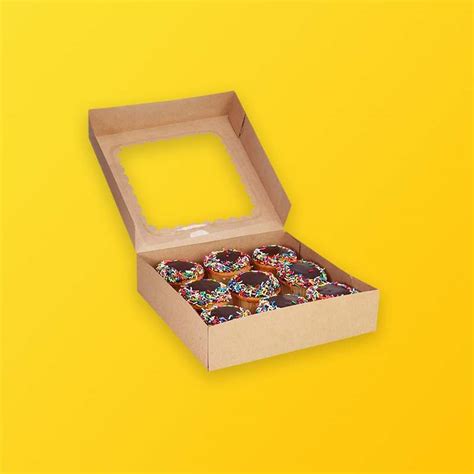 Custom Brown Bakery Boxes With Window At Competitive Rates