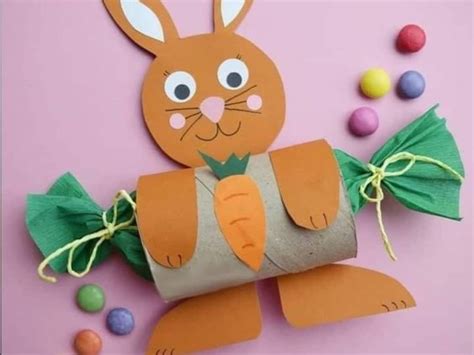 Conejitos De Pascua Hechos Con Rollos De Papel Higienico