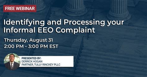 Identifying And Processing Your Informal Eeo Complaint Tully Rinckey Pllc