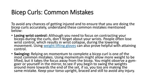 Ppt How To Do Bicep Curls Properly Powerpoint Presentation Free Download Id12050843