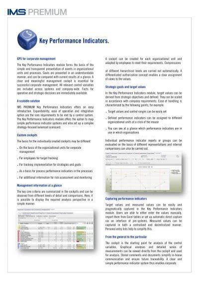 Key Performance Indicators Ims