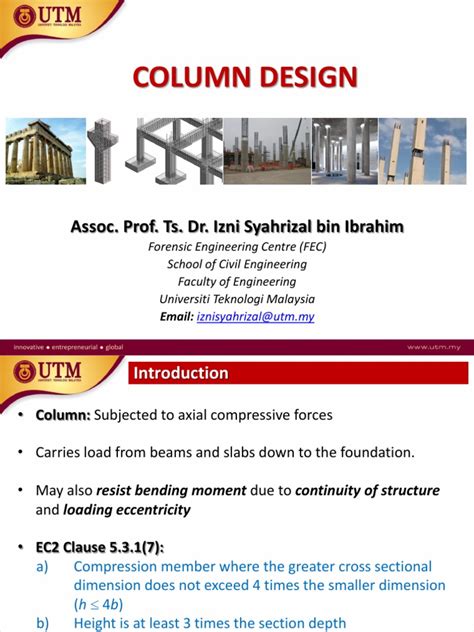 Lecture 3 Column Design Pdf Buckling Beam Structure