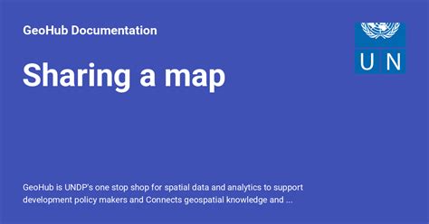 Sharing A Map Geohub Documentation