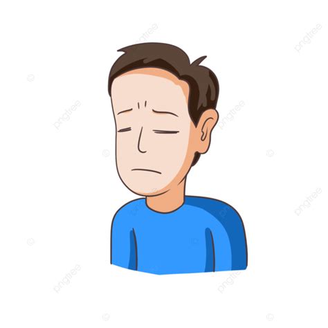 만화 캐릭터 우울증 기분 슬픈 표정 슬프다 우울증 표정 Png 일러스트 및 Psd 이미지 무료 다운로드 Pngtree