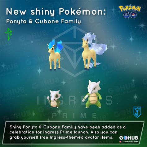 Shiny Cubone And Shiny Ponyta Are Coming To Pokemon Go As Part Of The