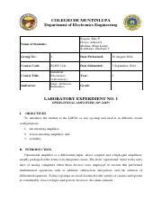 Exploring Operational Amplifiers Inverting Non Inverting Course Hero