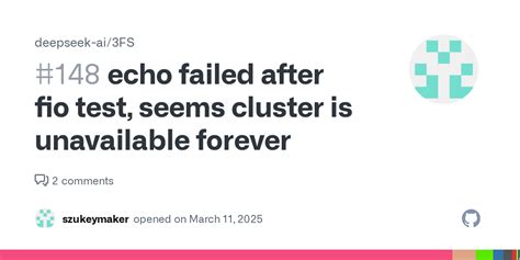 Echo Failed After Fio Test Seems Cluster Is Unavailable Forever