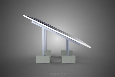 Stand Support Structure Frame Array Solar Panel Photovoltaic 3d Model By Surf3d