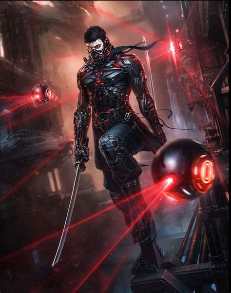 Arte Ninja Ninja Art Arte Robot Arte Cyberpunk Fantasy Character