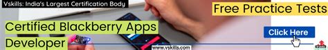 Certified Blackberry Apps Developer Vskills Online Tutorial
