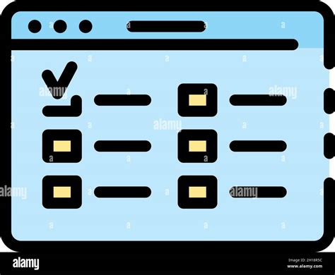 Web Page Window Icon Outline Web Page Window Vector Icon Color Flat Isolated Stock Vector Image