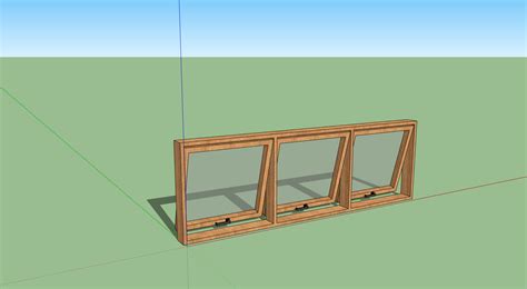 棕色木头制窗户su模型 构建五金 土木在线