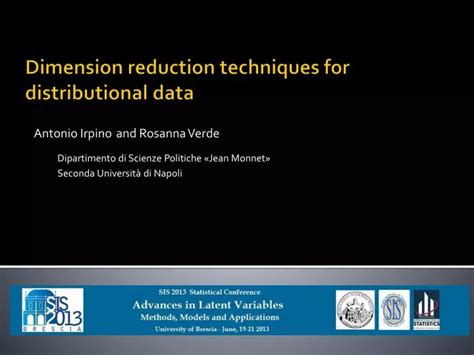 Ppt Dimension Reduction Techniques For Distributional Data Powerpoint