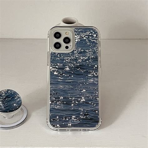 고요무드 당일출고맥세이프🌊 윤슬 Midnight 바다 풀커버 젤리 하드 케이스