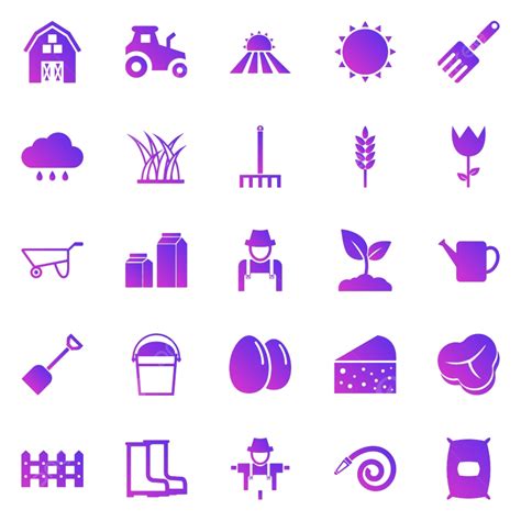 Remove White Background Silhouette Png Images Farming Gradient Icons On White Background