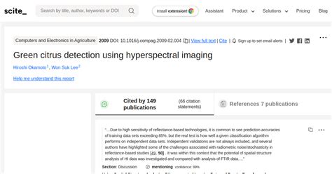 Green Citrus Detection Using Hyperspectral Imaging