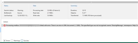 Fix Veeam Backup For Microsoft 365 Backup 7a With There Is An Error In Xml Document Error