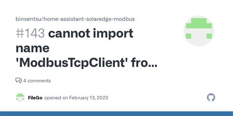 Cannot Import Name Modbustcpclient From Pymodbusclient · Issue 143 · Binsentsuhome