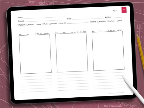 4x5 Social Media Storyboard Template Etsy