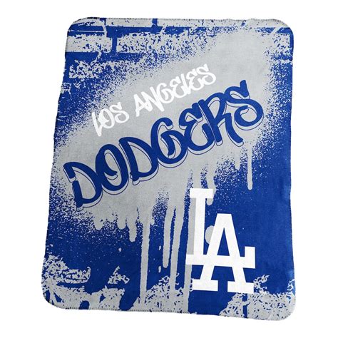 Los Angeles Dodgers Logo Brands 50 X 60 Classic Graffiti Fleece Throw