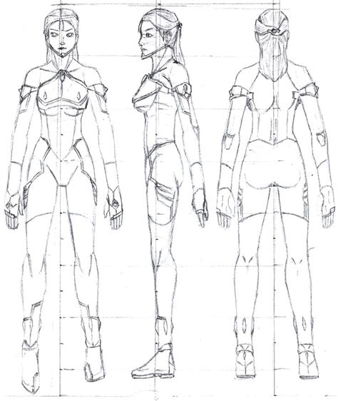 Character Model Sheet Female Character Design Character Turnaround