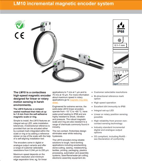 Renishaw Linear Incremental Magnetic Encoder Lm10