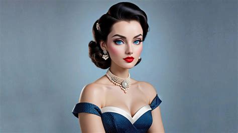 Портрет девушки в синем платье на сером фоне · 1366x768 бесплатная фотография от Danastr