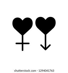 Valentine Icon Sex Symbol Gender Signage Stock Vector Royalty Free Shutterstock