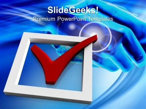 Check Box And Check Mark Metaphor PowerPoint Templates And PowerPoint Themes 1012