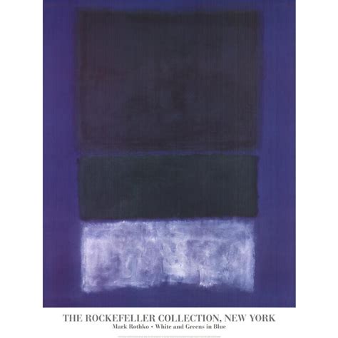 1998 Mark Rothko White And Greens In Blue Abstract Expressionism Germany Offset Lithograph