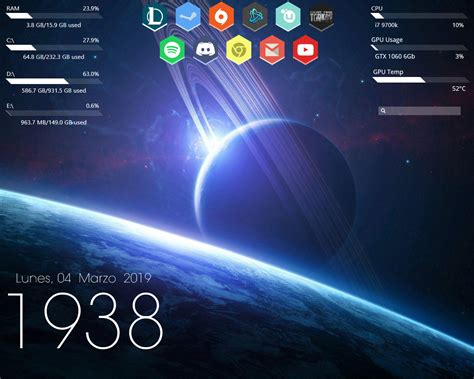 First Time Using Rainmeter Using It On My Nd Monitor R Rainmeter