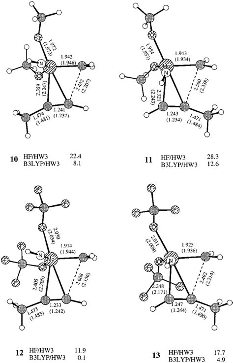The Calculated Geometries And Relative Enthalpies With Respect To Download Scientific Diagram