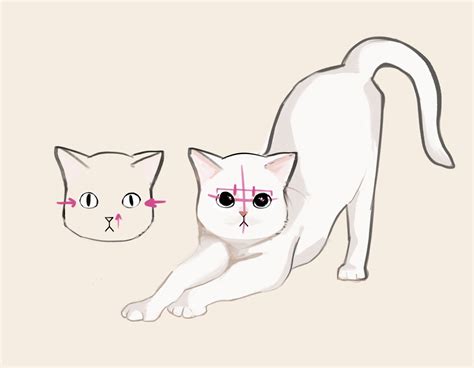 Cat Face Side View Drawing