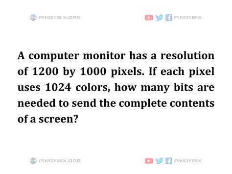 Solution How Many Bits Are Needed To Send The Complete Contents Of A