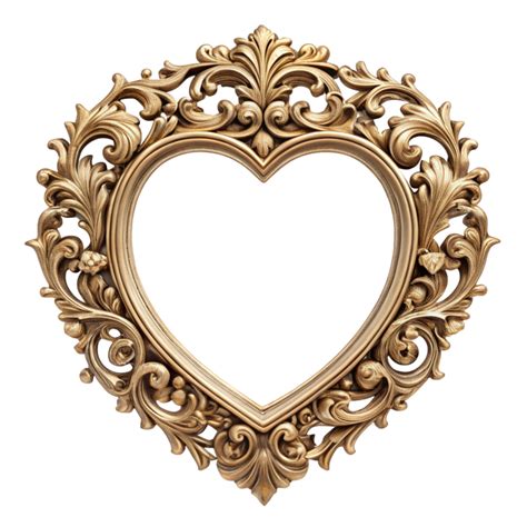 Elegant Ornate Heart Frame For Wedding Photos 49662310 Png