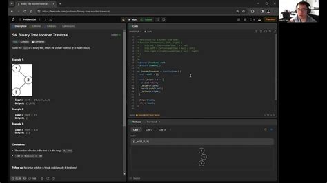 Problem 94 Binary Tree Inorder Traversal Youtube