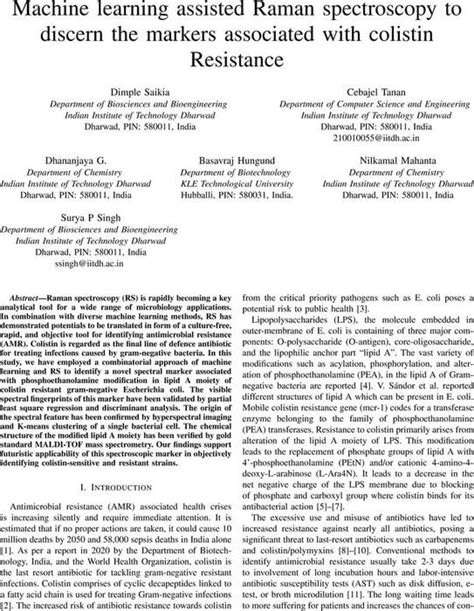 Jiro Karlo On Linkedin Machine Learning Assisted Raman Spectroscopy To