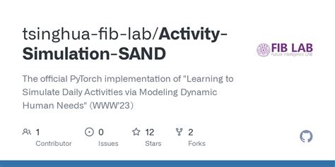github tsinghua fib lab activity simulation sand the official pytorch implementation of