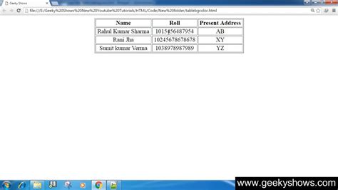 How To Set A Table Background Color In At Mia Stanfield Blog