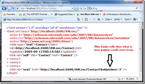 Bytes Matters Adonet Data Services Server Driven Paging Sdp