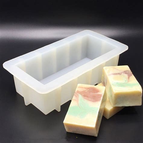 硅胶加厚肥皂模具手工皂模具长方形硅胶吐司模具不涨肚1200ML直销 阿里巴巴