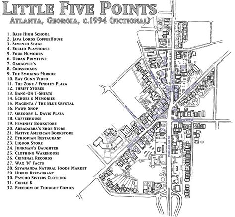 Map Of Little Five Points
