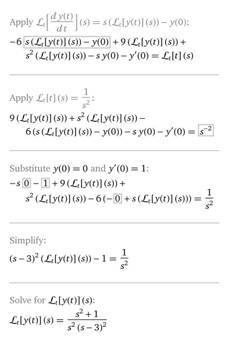 solve the laplace transform to solve the initial value problem y 6y