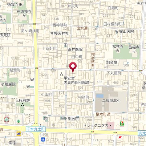 京都府京都市上京区下立売通千本東入田中町450 の地図 Mapfan