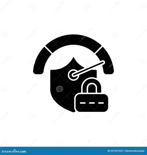 Password Black Icon In Flat Style Secure Code Button Vector For Website App And Ui Design